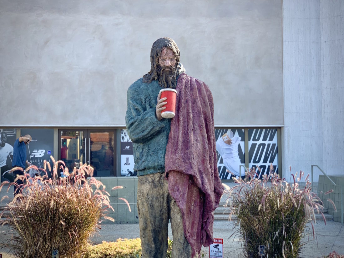 Homeless Statue in Santa Monica Intended to Confront Public - SM Mirror